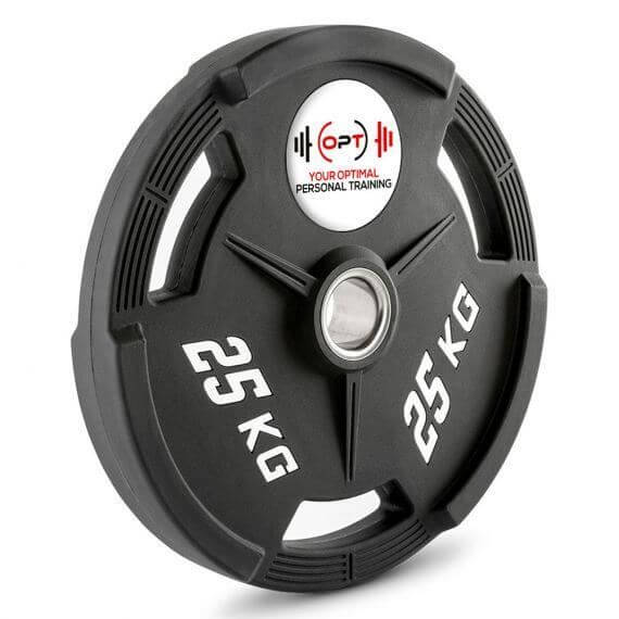 Disc, placa de greutate cu 3 puncte de prindere, poliuretan, 50 mm,logo ...