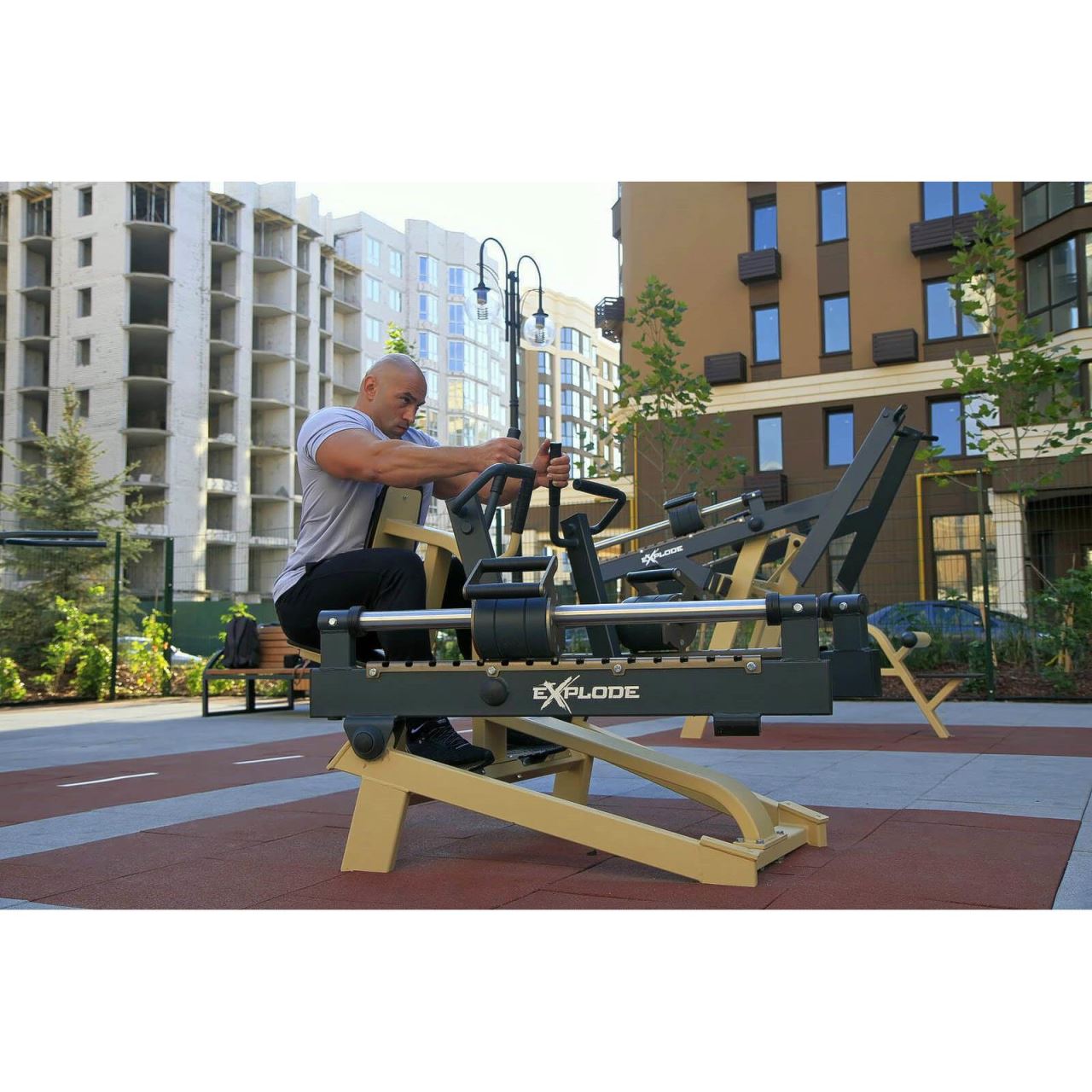 Aparat fitness outdoor Explode pentru ramat, placat cu zinc - Efit Solution