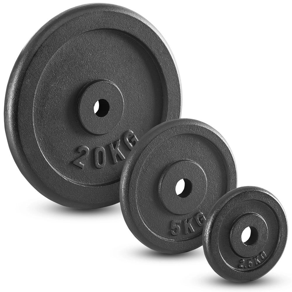 Disc fitness din fonta, placa de greutate, 30 mm, negru 0,5 kg - Efit ...