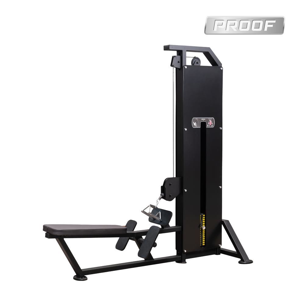 Aparat fitness pentru ramat cu stiva de greutate 80 kg, negru - Efit ...